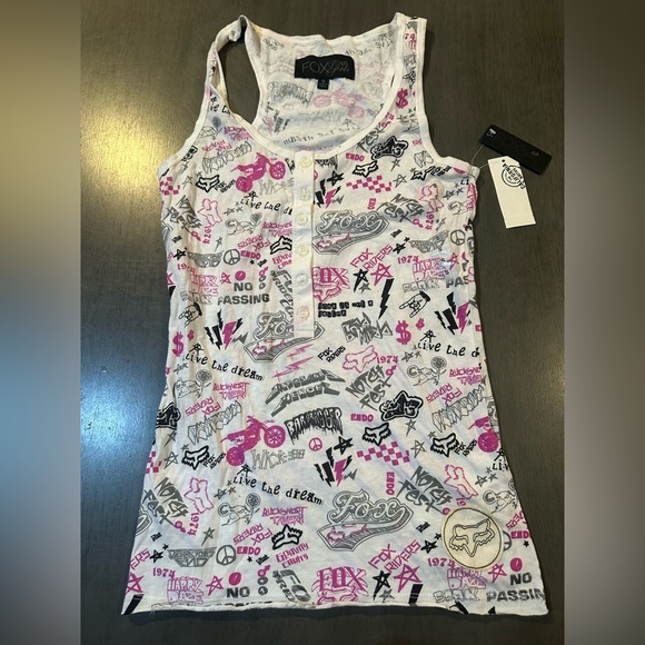Tops | Vintage Fox Tank Top With Patch On Bottom Front Nwt | Poshmark